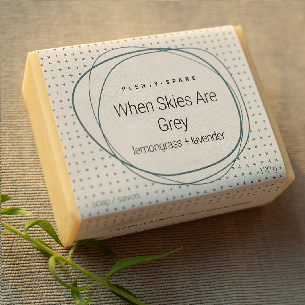 When Skies Are Grey Soap (Lemongrass + Lavender) - The Eco Com